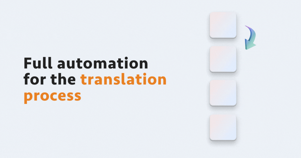 Full automation of the translation process Full automation of the translation process